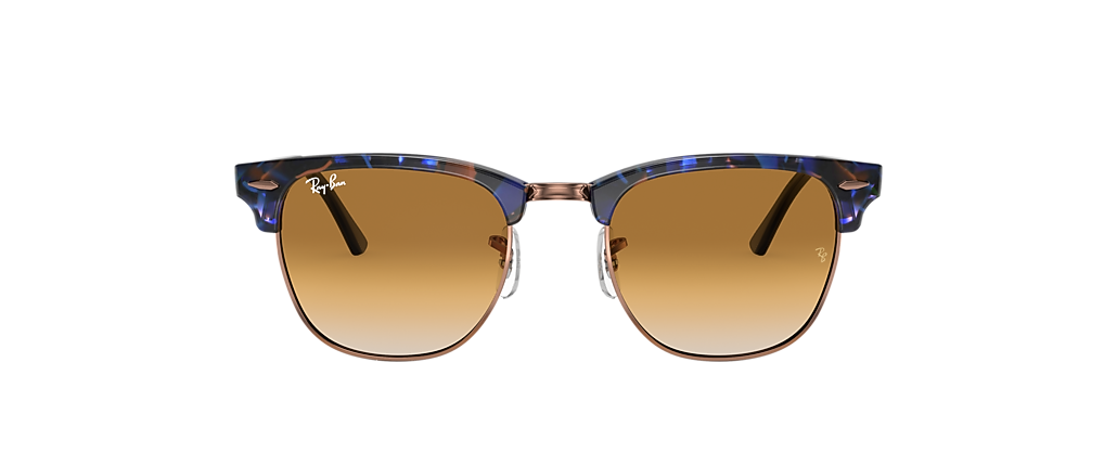 Ray-Ban RB3016 Clubmaster Fleck Sunglasses with Light Brown Gradient ...