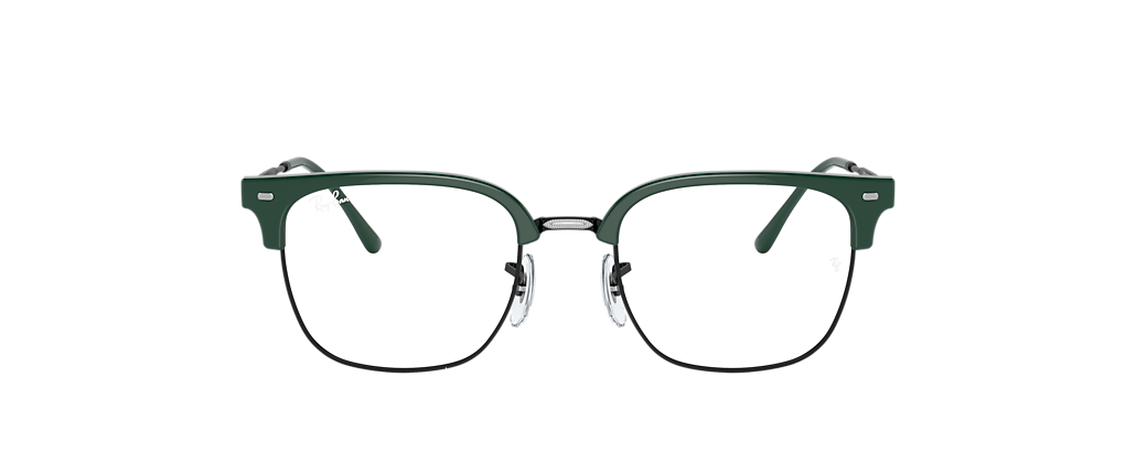 Ray-Ban RB7216 New Clubmaster Optics Glasses with Green On Black frame ...