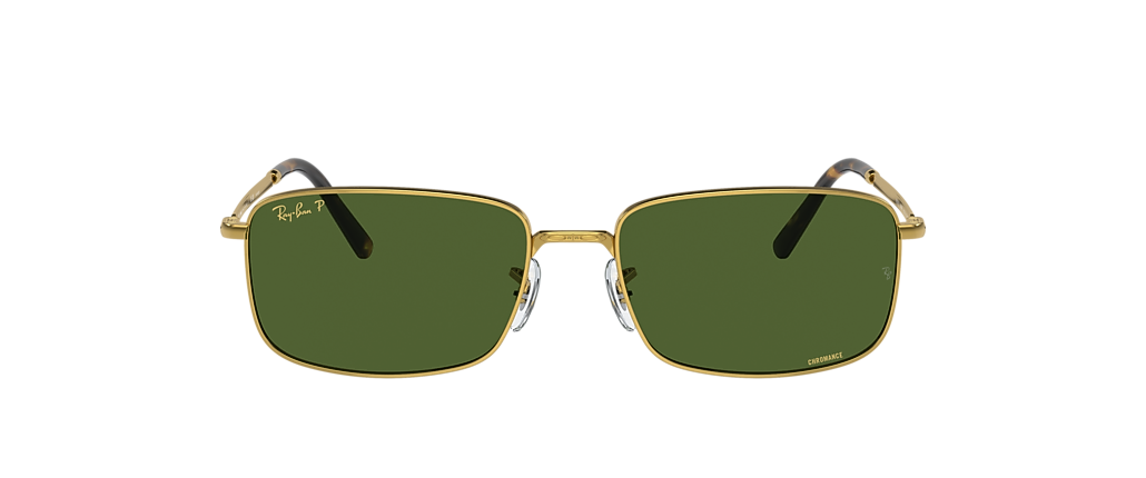 Ray-Ban RB3717 Sunglasses with Green lenses and Gold frame | OPSM